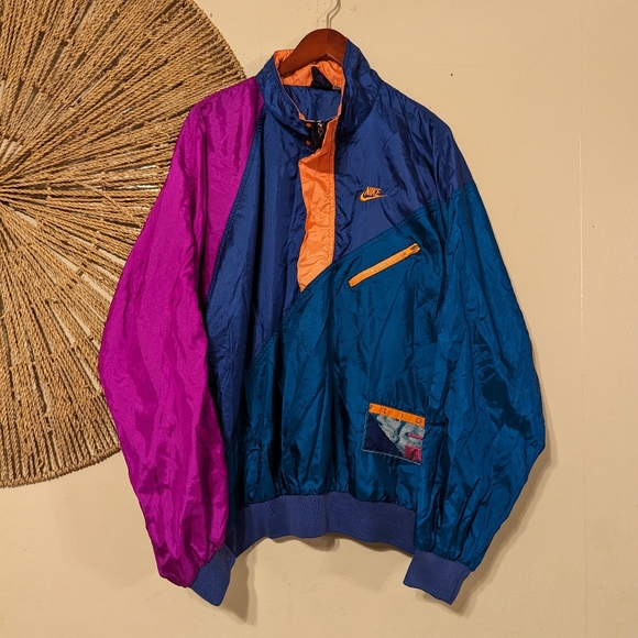 Nike | Jackets & Coats | Vintage Nike Flight 2 Pullover Colorblock ...